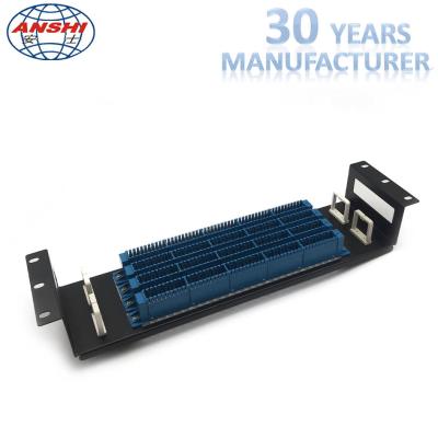 China 19 Inch Cable Side MDF Main Distribution Frame 100 Pairs Telephone Terminal Block for sale