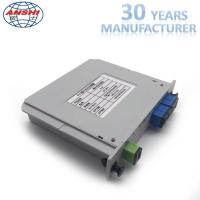 China Fiber Optic 1x4 SC / UPC Insert Type PLC Splitter Casette Type Mini Box for sale