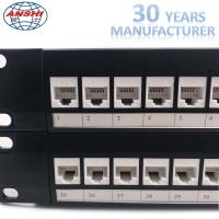 China Unshielded UTP Network Rack Mount Patch Panel 2u 48 Port Keystone Jack Modular Type for sale