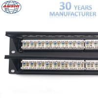 China Unshielded UTP Network Rack Mount Patch Panel 2u 48 Port Keystone Jack Modular Type for sale
