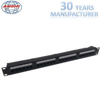 China RACK MOUNT PATCH PANEL 24 PORT 19 Inch CAT5E/CAT6/CAT6 UTP RACK MOUNT PATCH PANEL for sale