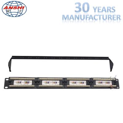 China RACK MOUNT PATCH PANEL 24 PORT 19 Inch CAT5E/CAT6/CAT6 UTP RACK MOUNT PATCH PANEL for sale