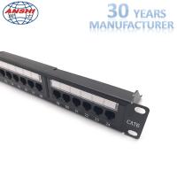 China RACK MOUNT PATCH PANEL 24 PORT 19 Inch CAT5E/CAT6/CAT6 UTP RACK MOUNT PATCH PANEL for sale