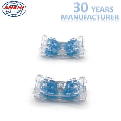 China Four Pair Inline Connector Wire Connectors 0.4 - 0.7mm Gel Filled Transparent Lock Joint for sale