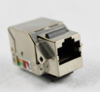 China RJ45 Keystone Jack CAT5E CAT6 CAT6A Shielded Keystone Jack In Metallic Color for sale
