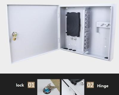 China Wall Mount Optical Fiber Distribution Box 24 Cores Metal Material For Ftth System for sale