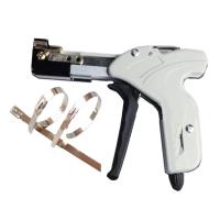China Professional Screw Type Cable Tie Pliers and Stainless Steel Banding Gun Tool for Cable Tie Range 1 for sale