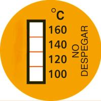 China Irreversible 100 120 140 160℃ High Temperature Irreversible Temperature Indicator Labels for sale