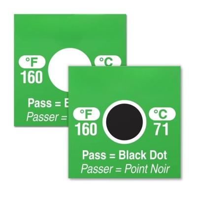 China Irreversible Oilproof Waterproof Temperature Sensitive Labels 40-180℃ for sale