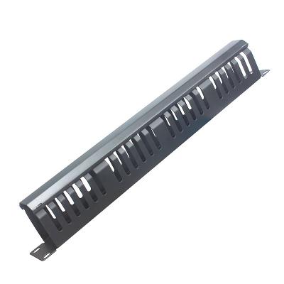 China Networking 1U 19 Inch 24 Port 48 Slots Horizontal Metal Cable Management for sale