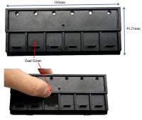 China CAT5e/CAT6/CAT6A Patch Panel Front Panel Adapter 6 Slots for RJ45 Keystone UTP Black for sale