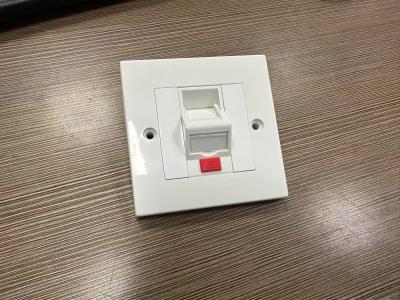China ANSHI LJ6C British Style Snap-In 1 Port Network Cable Faceplate RJ45 Frame 86*86MM for sale