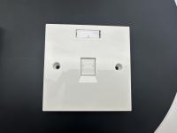 China ANSHI British Style Flat 1 Port 2 Port Network Cable Faceplate RJ45 Frame 86*86MM for sale