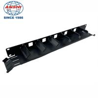 China 1U Horizontal Cable Manager 19 Inch Rackmount Black Iron for sale