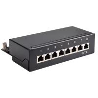 China DESKTOP PATCH PANEL 8 PORT CAT5E CAT6 CAT6A SHILEDED 90 DEGREE TOP ENTRY PUNCH FTP STP for sale