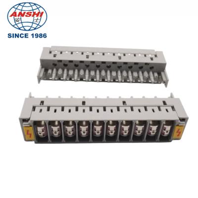 China ANSHI 10 Pairs 3 Pole Gas Tube Arrester LSA Plus Module Overvoltage Protection for sale