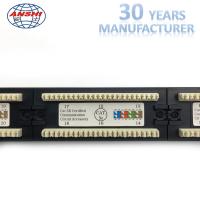 China Black Cat5e UTP Patch Panel , 110 IDC Type Rj45 Jack Panel Rack Mountable for sale
