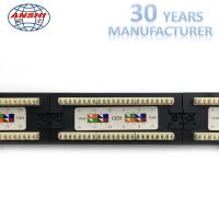 China 110 IDC Network Patch Panel Cat6 UTP Unshielded 1u Cold Roll Steel Material for sale
