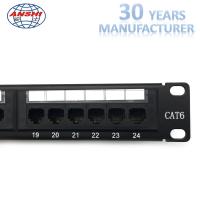 China 110 IDC Network Patch Panel Cat6 UTP Unshielded 1u Cold Roll Steel Material for sale