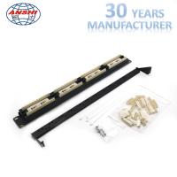 China 110 IDC Network Patch Panel Cat6 UTP Unshielded 1u Cold Roll Steel Material for sale