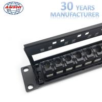 China Rack Mount Cat6 UTP Patch Panel Unshielded Modular Type With Cable Manager for sale