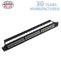 China Rack Mount Cat6 UTP Patch Panel Unshielded Modular Type With Cable Manager for sale