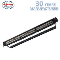 China Rack Mount Cat6 UTP Patch Panel Unshielded Modular Type With Cable Manager for sale