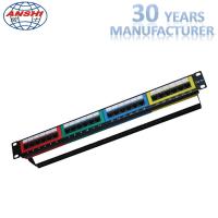 China UTP 19'' 1u Patch Panel 24 Port Cat6 150v With Colored Keystone Modular for sale