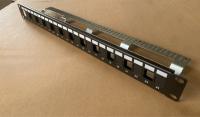 China ANSHI 19 Inch 1U Height 24 Ports STP Shielded Rack Mount Patch Panel for Networking for sale