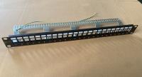 China ANSHI 19 Inch 1U Height 24 Ports STP Shielded Rack Mount Patch Panel for Networking for sale