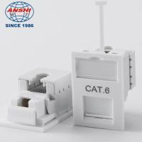 China UK Type CAT6 UTP LJ6C Network Floor Box Module 38 x 25mm for sale