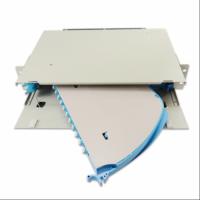 China 12 Core Flame Retardant 94V-0 Fiber Optic Splice Tray Rotary and Pivoting with Aluminum Cover for Distribution Box and Frame for sale