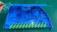 China 12 Core Flame Retardant 94V-0 Fiber Optic Splice Tray Rotary and Pivoting with Aluminum Cover for Distribution Box and Frame for sale
