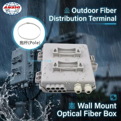 China Outdoor Indoor 8 core Optical Fiber Distribution Box FAT Box with Pigtail or With PLC Splitter for sale