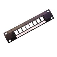 China 8 Port Unloaded Modular Patch Panel with CAT6A Compatibility for RJ45 Connections for sale