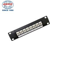 China 8 Port Unloaded Modular Patch Panel with CAT6A Compatibility for RJ45 Connections for sale