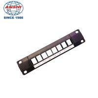 China 8 Port Unloaded Modular Patch Panel with CAT6A Compatibility for RJ45 Connections for sale