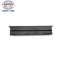 China 19 Inch 24 Port CAT6 Shield STP Patch Panel with Rear Cable Management for Integrated Networking for sale