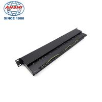 China 19 Inch 24 Port CAT6 Shield STP Patch Panel with Rear Cable Management for Integrated Networking for sale