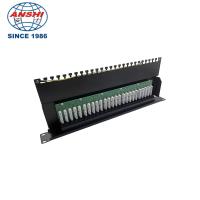 China 19 Inch 1U 50 Port Krone IDC Voice Patch Panel with Corrosion Resistant Steel for sale