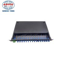 China 19-Inch Rack Mount Fiber Optic Splitter with 1:8 SC/UPC Micro Splitters for Outdoor FTTH Systems for sale