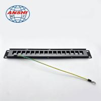China CAT6 CAT5E 19 Inch 16 Port Shielded Patch Panel STP FTP RJ45 Rack Mount Network Distribution Panel for sale