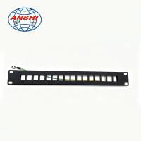 China CAT6 CAT5E 19 Inch 16 Port Shielded Patch Panel STP FTP RJ45 Rack Mount Network Distribution Panel for sale