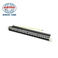 China 19 Inch 1U Blank Patch Panel 12 Port 24 Port Unloaded Network Distribution Panel for sale