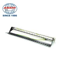 China 19 Inch 1U Blank Patch Panel 12 Port 24 Port Unloaded Network Distribution Panel for sale