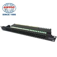China 10 Inch 1U 12 Port FTP CAT5E Cat6 CAT6A Blank Unloaded Patch Panel Coupler OEM Telecom Equipment for sale