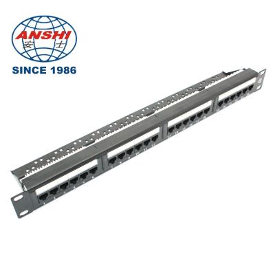 China 10 Inch 1U 12 Port FTP CAT5E Cat6 CAT6A Blank Unloaded Patch Panel Coupler OEM Telecom Equipment for sale