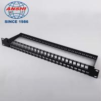 China 19 Inch 1U 48 Port UTP Unloaded Blank Network Patch Panel Unshielded Rack Mount Patch Panel for sale