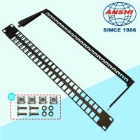 China 19 Inch 1U 48 Port UTP Unloaded Blank Network Patch Panel Unshielded Rack Mount Patch Panel for sale
