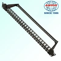 China 19 Inch 1U 48 Port UTP Unloaded Blank Network Patch Panel Unshielded Rack Mount Patch Panel for sale